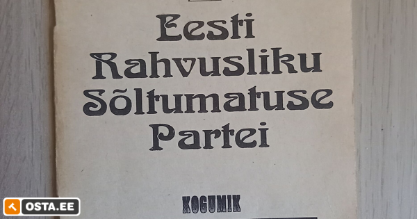 Eesti Rahvusliku Sõltumatuse Partei KOGUMIK 1991 - ERSP (212406627 ...