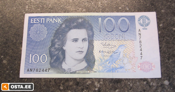 100 krooni 1992 a. AN seeria. (225738611) - Osta.ee