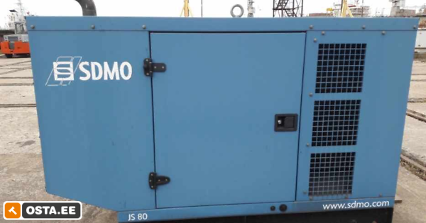 Diiselgeneraator SDMO JS80K 2002a. töötanud ainult 40 tundi (184927804 ...