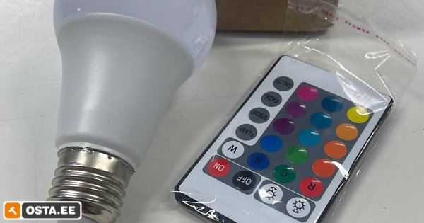 E27 lamp RGB puldiga UUS värviline lamp (199563652) - Osta.ee