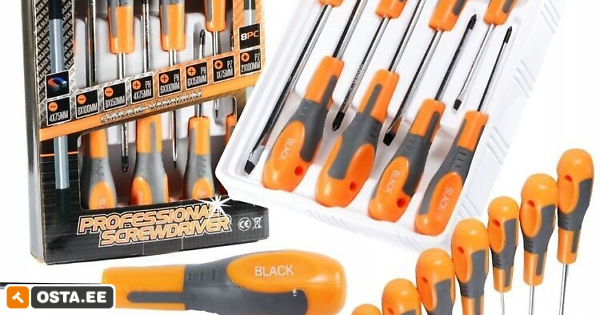 Nr. 926 Kruvikeerajate komplekt 8 osa Black Tools 28718 (209135415 ...