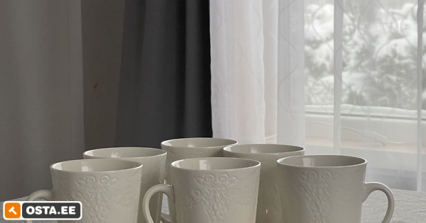 Valged kruusid ornamentidega (204150200) - Osta.ee