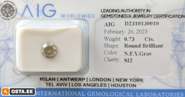 Looduslik 0.73 ct haruldane teemant (193796873) - Osta.ee