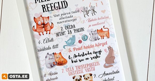 Pere reeglid raamiga suurus A4 (173397588) - Osta.ee