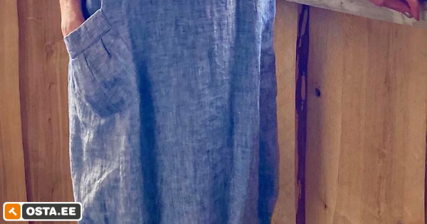 Linane kleit tuunika taskuga 100%lina uus Eesti disain (137122571 ...