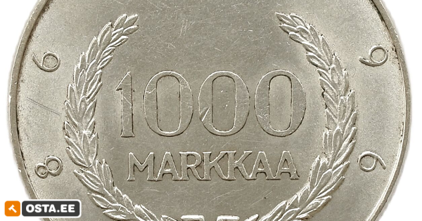 SOOME 1000 MARKKAA 1960 HÕBE MÜNT (200389742) - Osta.ee