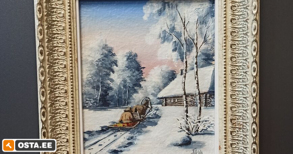 Suurepärane talvemaastik õlimaal. Signeeritud. (194201958) - Osta.ee
