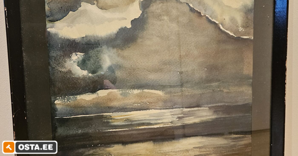 Eesti akvarellist Silvia Hanson Rannik öösel, 1982 a. (225739973) - Osta.ee