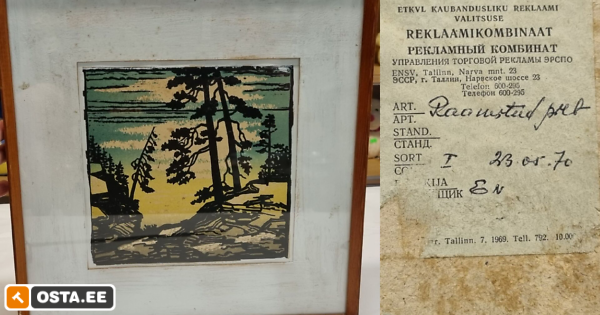 Ilus vana klaasitud pilt. (199758905) - Osta.ee