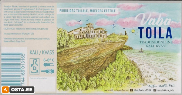 Pudeli silt VABA TOILA TRADITSIOONILINE KALI KVASS (196017370) - Osta.ee