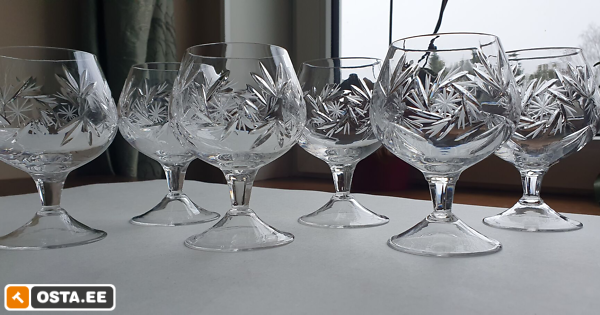 Väga ilusad vanad kristallist konjaki pokaalid 6TK.!!! (203891229 ...
