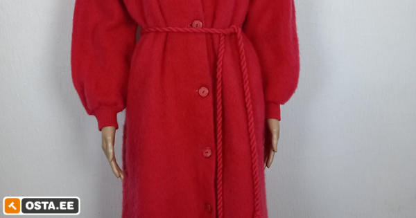 Vintage tumeroosa vill karvane mantel S (192627029) - Osta.ee