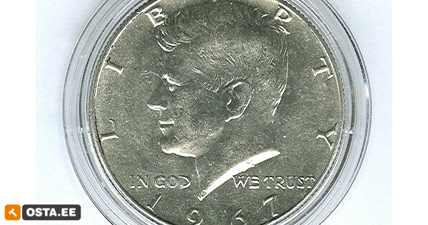 HÕBE: USA, 1/2 dollarit 1967, "Kennedy Half" (201044445) - Osta.ee