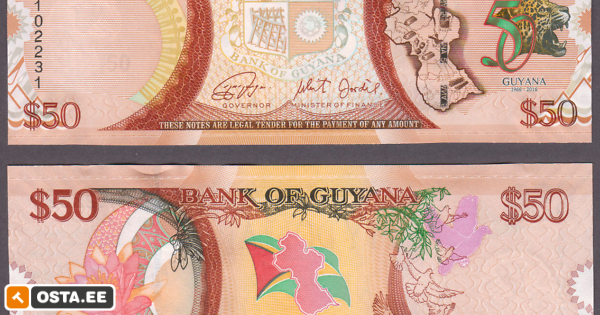 GUYANA 50 dollars 2016 Commemorative UNC (214894573) - Osta.ee