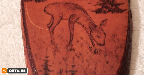 Ilus puupõletus pilt suveniir (192419894) - Osta.ee