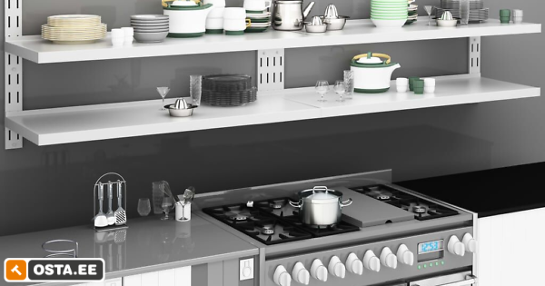 2-korruselised seinariiulid 2 tk, roostevaba teras 240 x 30 (150132813 ...