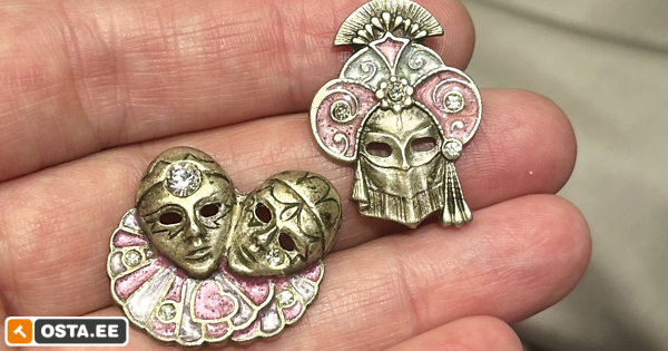 Vintage pross "Teatri maskid", 2tk. (192854897) - Osta.ee