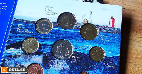 Soome 2007 1c-2 euro komplekt+žetoon, BU (197666105) - Osta.ee