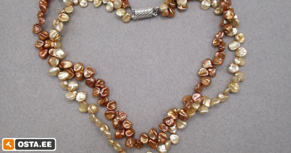 Mageveepärlid ja hõbe! Kaunis kaherealine kaelakee (203447884) - Osta.ee