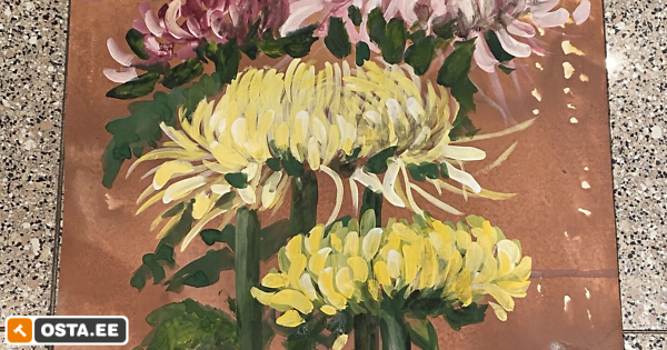 Eesti kunst! Vana väga ilus suur segatehnikas maal. (206153958) - Osta.ee