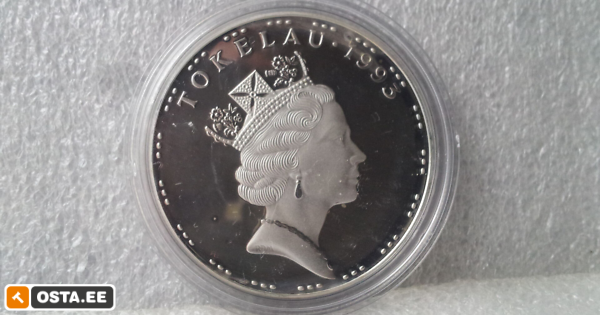 HÕBEMÜNT TOKELAU 5 LIMA TALA HMS Pandora 1993 PROOF (226883544) - Osta.ee