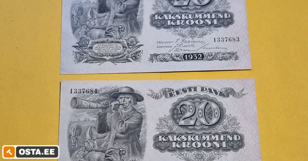 Eesti 20.kroonised 1932 (numbrid järjest) (204351040) - Osta.ee