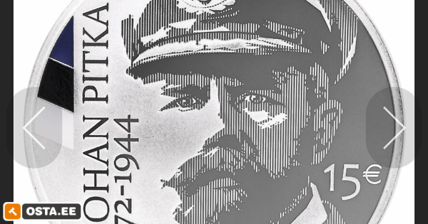 15€ Johan Pitka. 2022a. Hõbedast meenemünt. (171036272) - Osta.ee