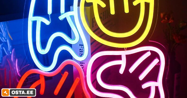 MEGA! Smiley Faces LED Neoonvalgussildid! (201928696) - Osta.ee