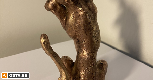 Väga ilus pronksist T.Kangro skulptuur "Mänguline panter" 96 (226869711 ...