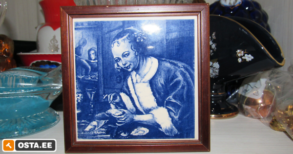 VANA, KERAAMILINE PILT "DAAM" RAAMIS, ILUS!!!! (199625147) - Osta.ee