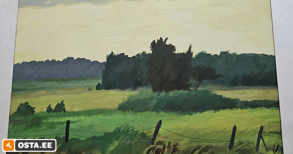 OLAV MARAN Rannamõisa motiiv 1984, guašš, tempera (211082010) - Osta.ee