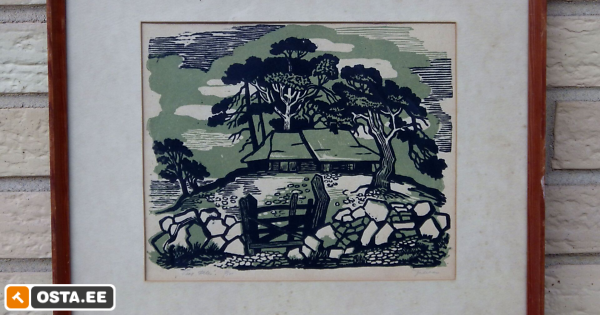 Gita Teearu "VANA TALU" raamitud klaasitud linool (203119897) - Osta.ee
