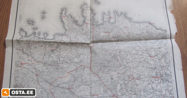 VANA EESTI KAART. 1922. RANNIK... KÄSMU Loksa RAKVERE (226061775) - Osta.ee