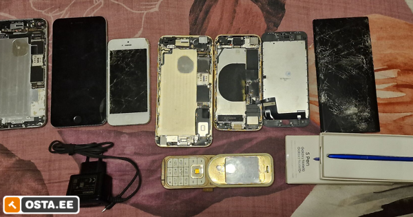5tk Apple Iphone, 1tk Samsung galaxy note 10+ ja nokia 7370 (204007231 ...