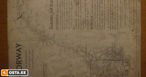 Vana Norra raudteede ja autoteede kaart (191174173) - Osta.ee