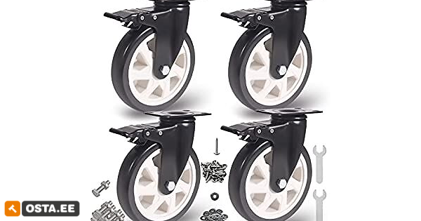 MEGA! RRIUTO 4 pöörlevad rattad piduriga, 150 mm UUEVÄÄRNE! (194531377 ...