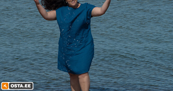 Linane kleit/tuunika MONA sinine XXL (191607706) - Osta.ee