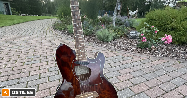 Akustiline kitarr koos jalaga (199582399) - Osta.ee