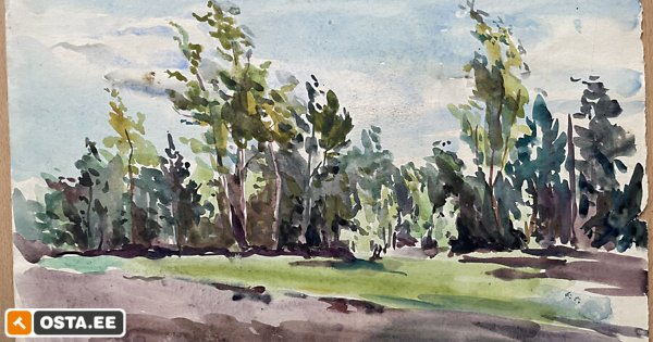 Hugo Mitt (). Akvarell. Signeeritud .. (227104759) - Osta.ee