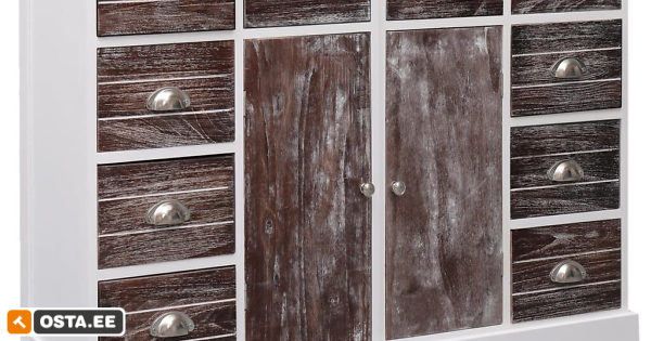 Kummut/puhvetkapp 10 sahtliga pruun 113 x 30 x 79 cm puidust (136198598 ...