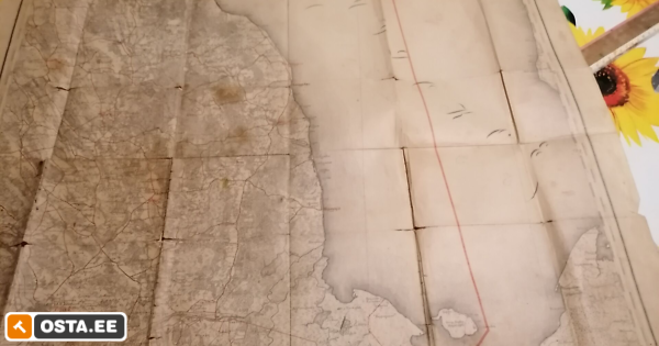 Eesti verstakaart Peipsi rannik Tallinn 1925 a------- (208630068) - Osta.ee