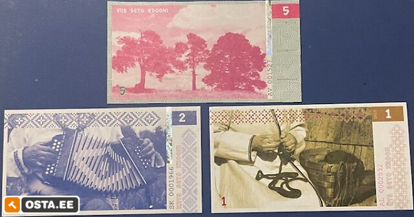 ÜTS, KATS JA VIIS SETO KROONI, UUED ILUSAD JA SIRGED !!! (222897936) - Osta.ee