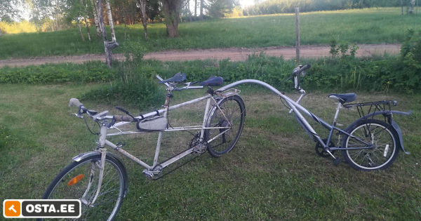 Vintage Peugeot tandem koos lapse haagisega (213152865) - Osta.ee