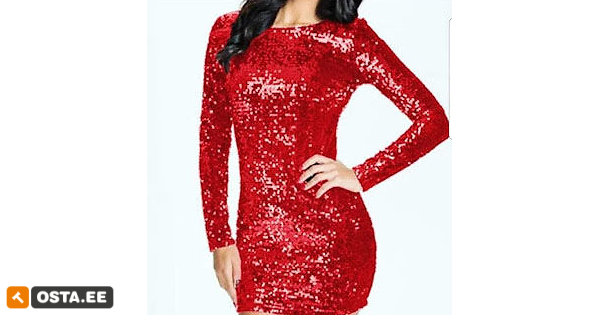 Punane pidulik samet kleit litritega S (204941128) - Osta.ee