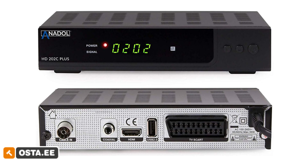 MEGA! Anadol HD 202C Plus HDMI SCART DVB-C2 1080p vastuvõtja (197816840 ...