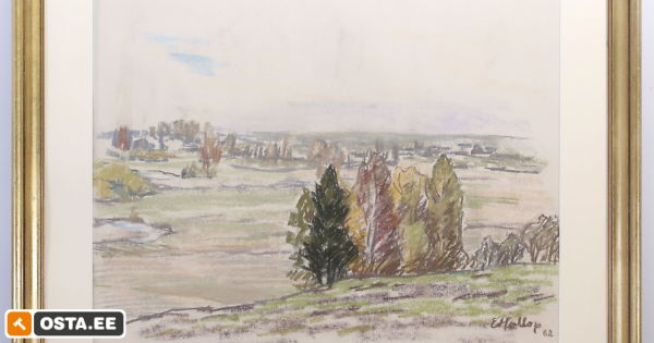 ernst hallop, pastell 1962 ... (222608428) - Osta.ee