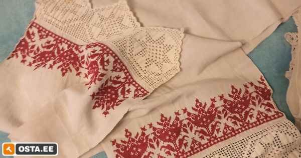 antiikne rätik heegeldatud pitsi ja tikandiga (valance) (205046231 ...