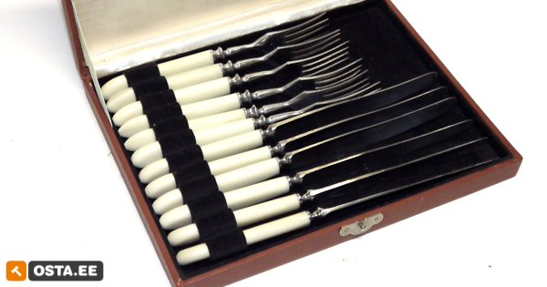 ENSV aegsed RETRO "pidulaua" noad / kahvlid originaal karbis (211566737 ...