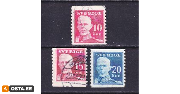 Rootsi 1920. Kuningas Gustav V. 3 marki. Tembeldatud. (204749166) - Osta.ee