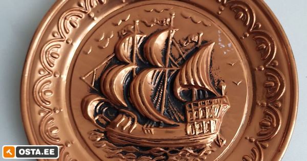 Viikingite laev,vasest panno! (198555458) - Osta.ee